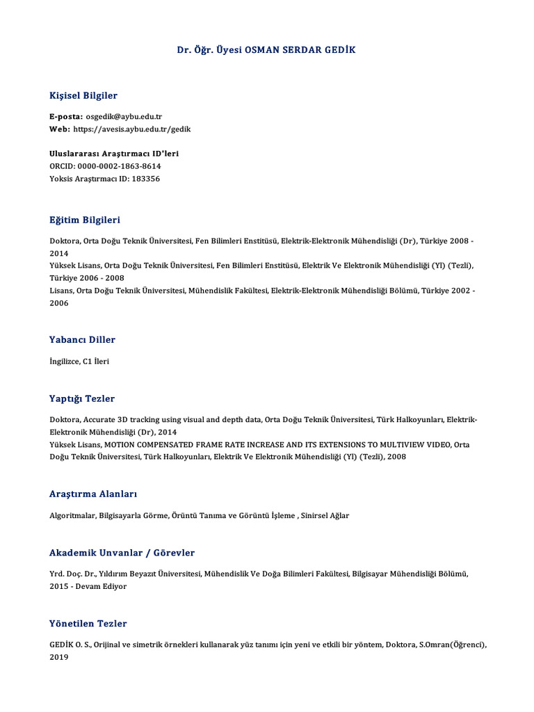 Osman Serdar Gedi̇k | PDF