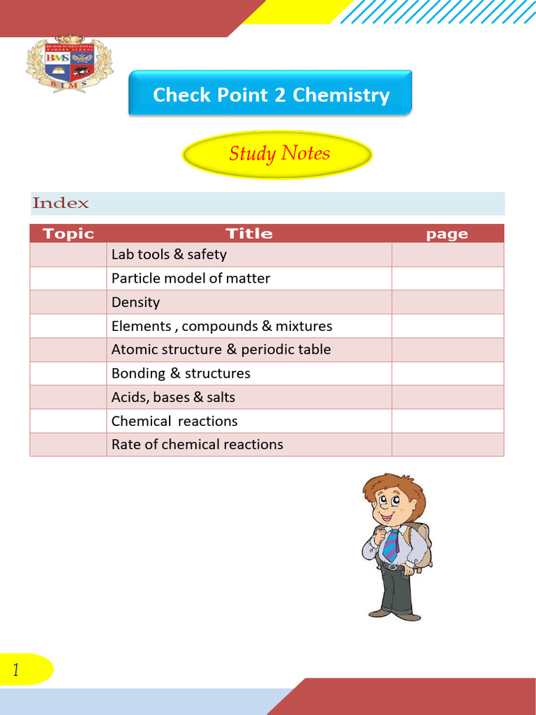 Chemistry Study Notes | PDF | Ion | Atomic Nucleus
