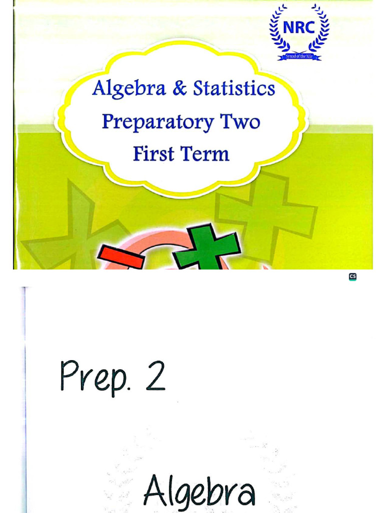 Algebra booklet - 1st term | PDF