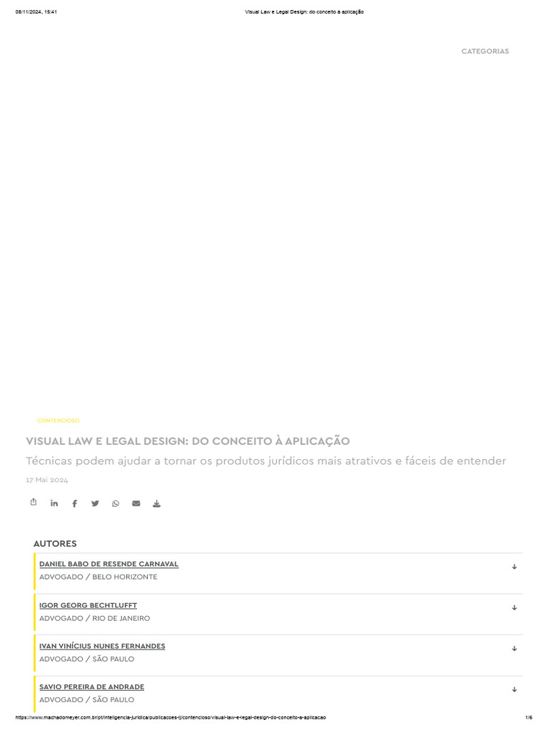 Visual Law e Legal Design: conceitos e aplicações | PDF | Design ...