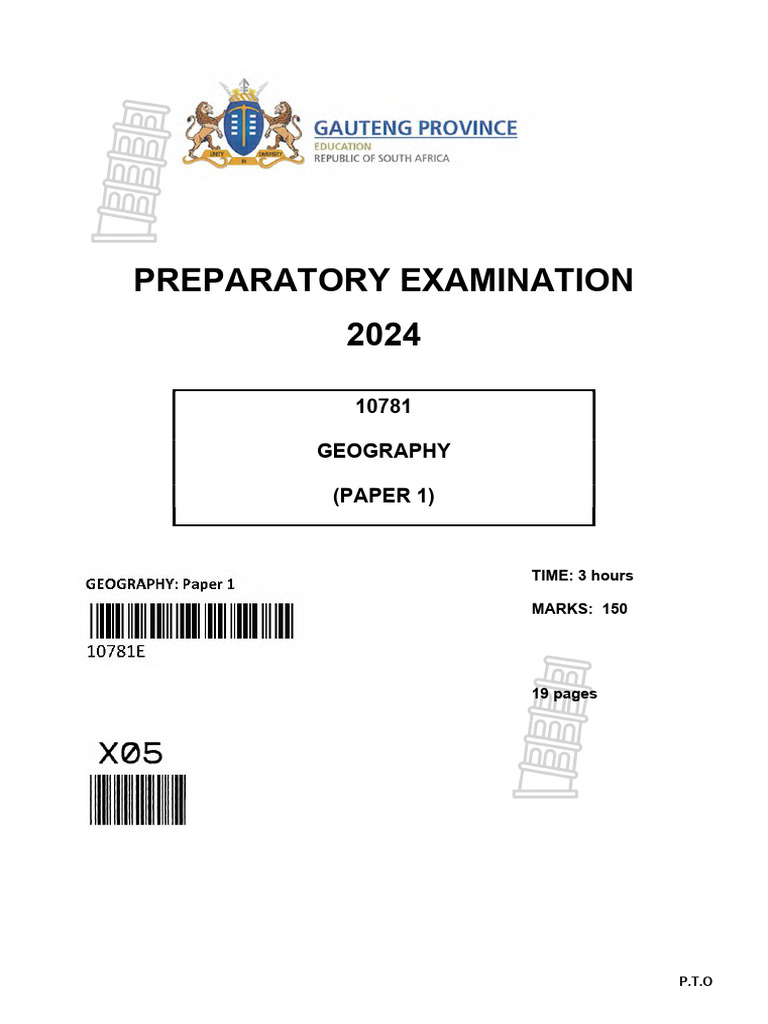 Geography P1 Memo September 2024 | PDF | Tropical Cyclones | Hydrology