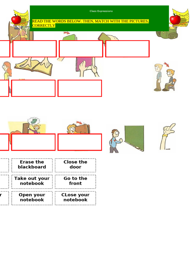 Classroom Commands Worksheet 3 | PDF