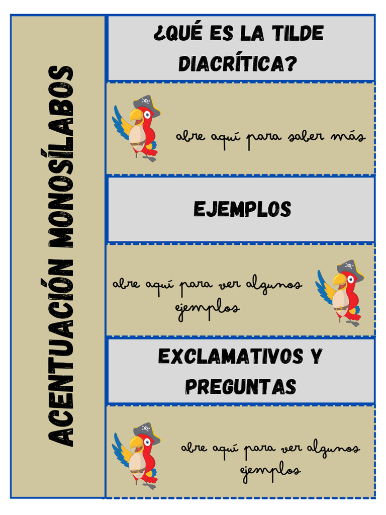 Tilde Diacrítica en Monosílabos | PDF