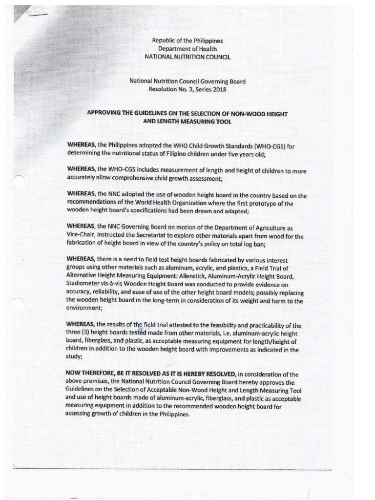 NNC GB Reso No. 3 S. 2018 - APPROVING THE REVISED IMPLEMETING GUIDELINES ON OPERATION TIMBANG | PDF