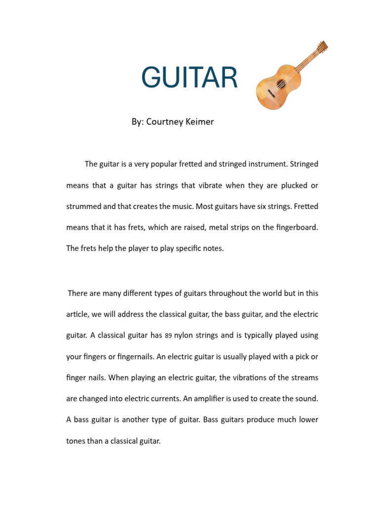Types of Guitars Explained | PDF