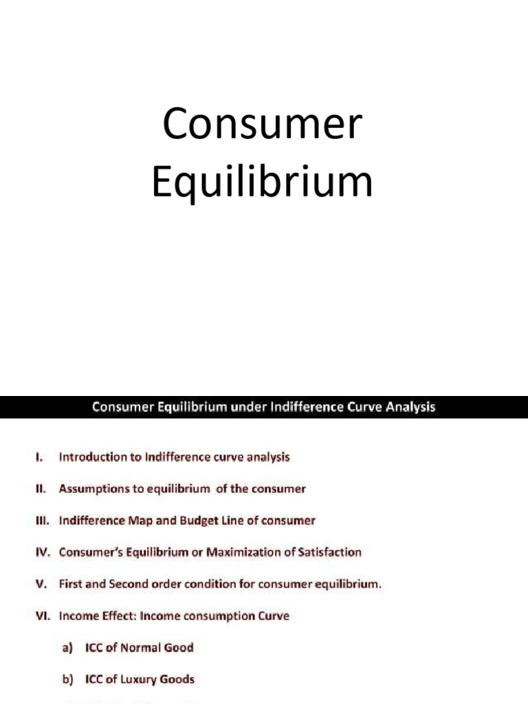 09 Consumer Equilibrium | PDF