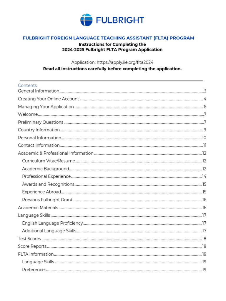 24 25 Flta Application Instructions | PDF | Password | Academic Degree