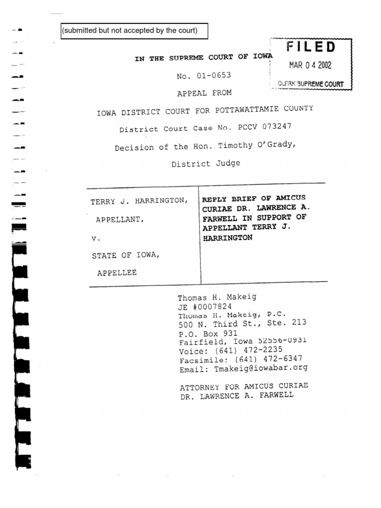 Amicus Reply Brief | PDF | Amicus Curiae | Memory