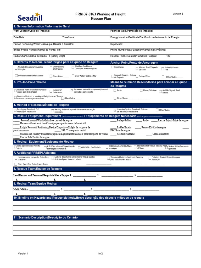 FRM-37-0163 - WAH Rescue Plan Blank | PDF