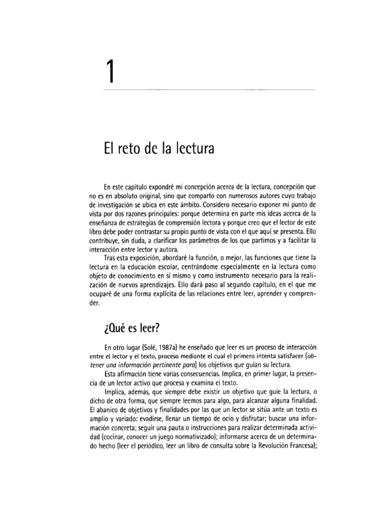 Isabel Sole Estrategias de Lectura Pag 17 A 55 | PDF