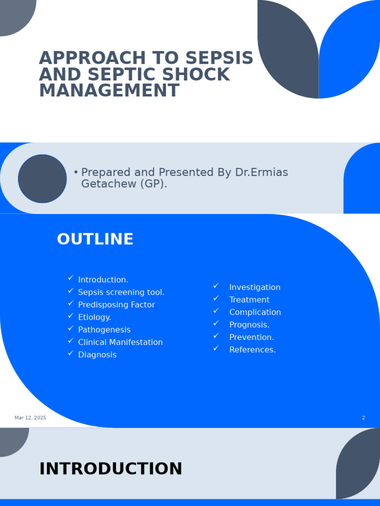 Sepsis and septic shock final Mgt | PDF | Sepsis | Shock (Circulatory)