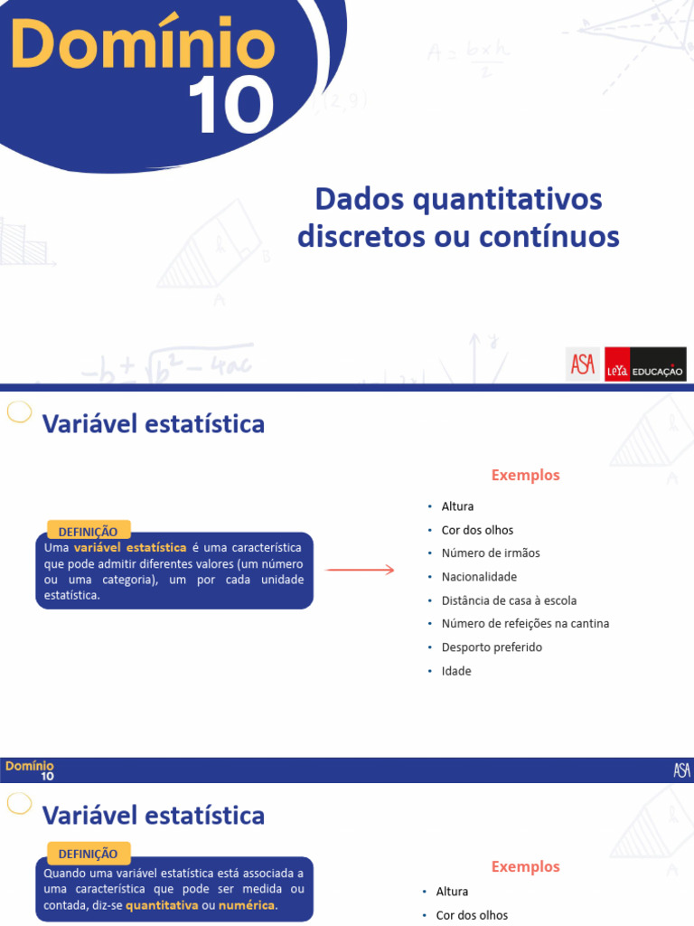 Dados quantitativos discretos ou contínuos | PDF | Números | Número real