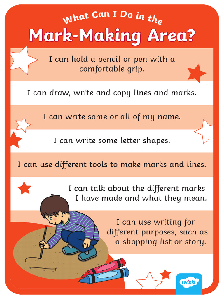 I Can Mark-Making Area Continuous Provision Prompt Poster | PDF