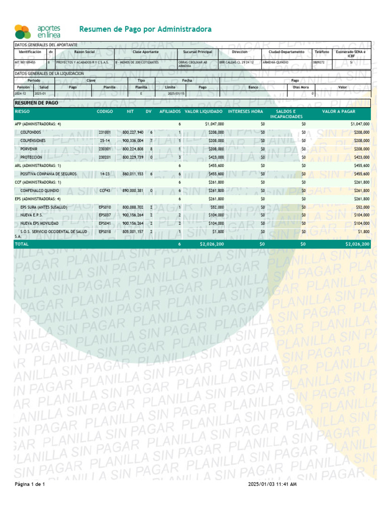 Mafars 041 | PDF | Servicios financieros | Pensión