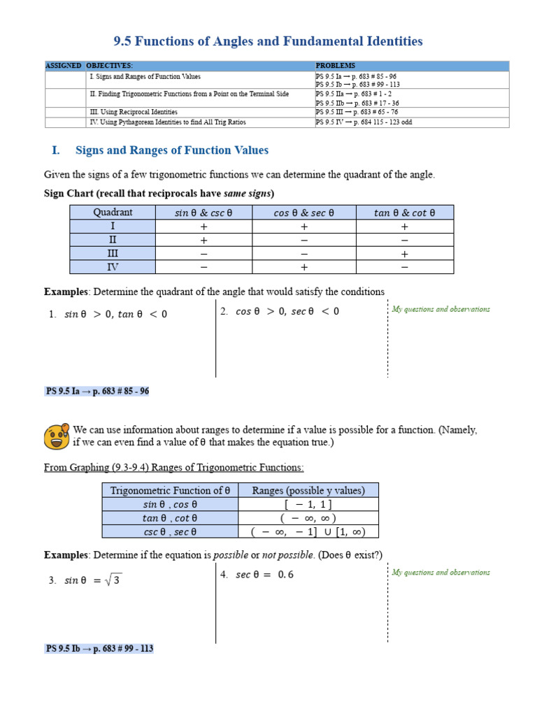 Trigonometric Functions and Identities | PDF | Trigonometry ...