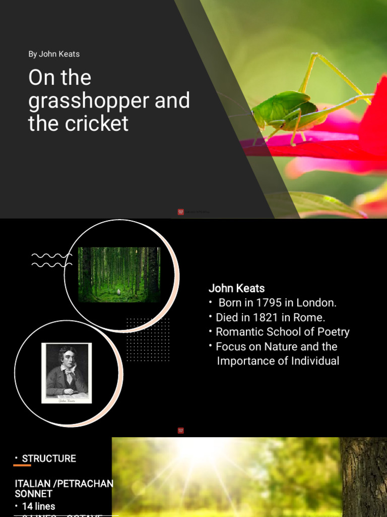 On The Grasshopper and The Cricket FINAL (2) 093645 | PDF | Poetry