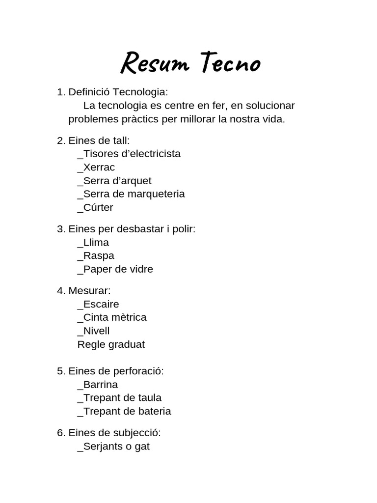 Resum Tecno | PDF