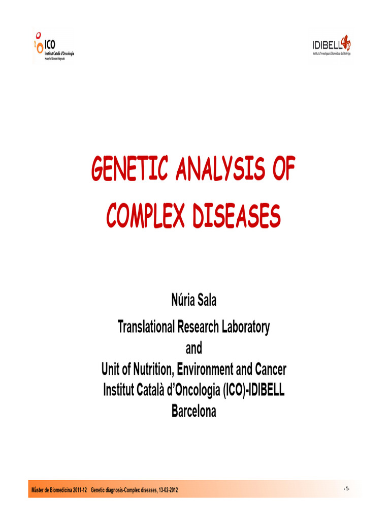 Genetic Analysis of Complex Diseases | PDF | Single Nucleotide ...