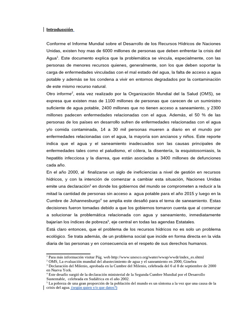 Introducci N | PDF | Agua | Saneamiento