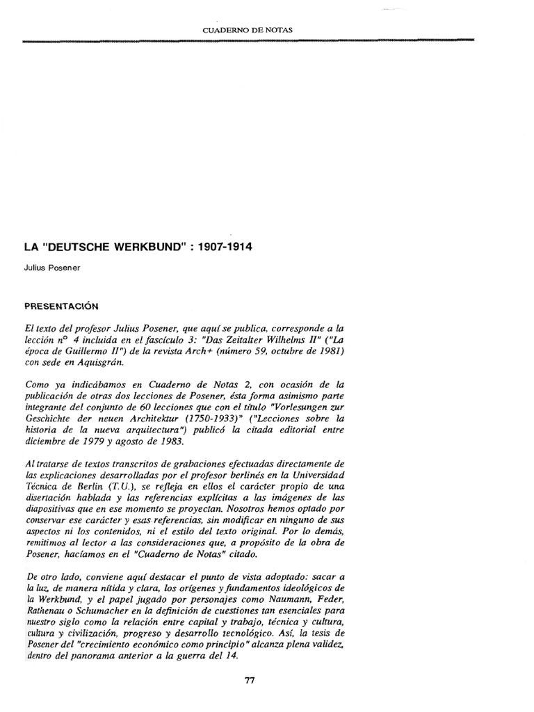 La Deutsche Werkbund: 1907-1914 | PDF | Alemania | Política mundial