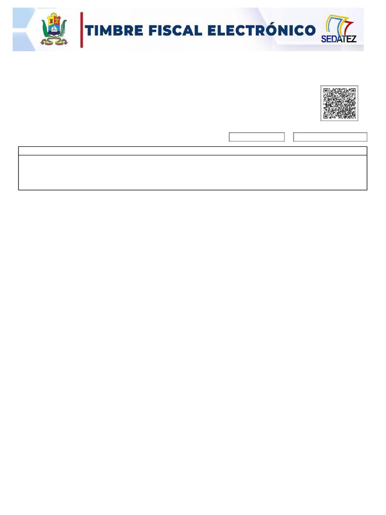 Timbre Fiscal Electrónico Zulia | PDF