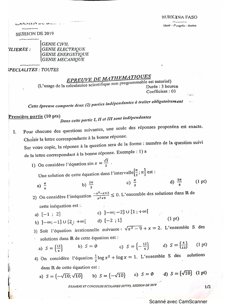 Sujet Bep | PDF