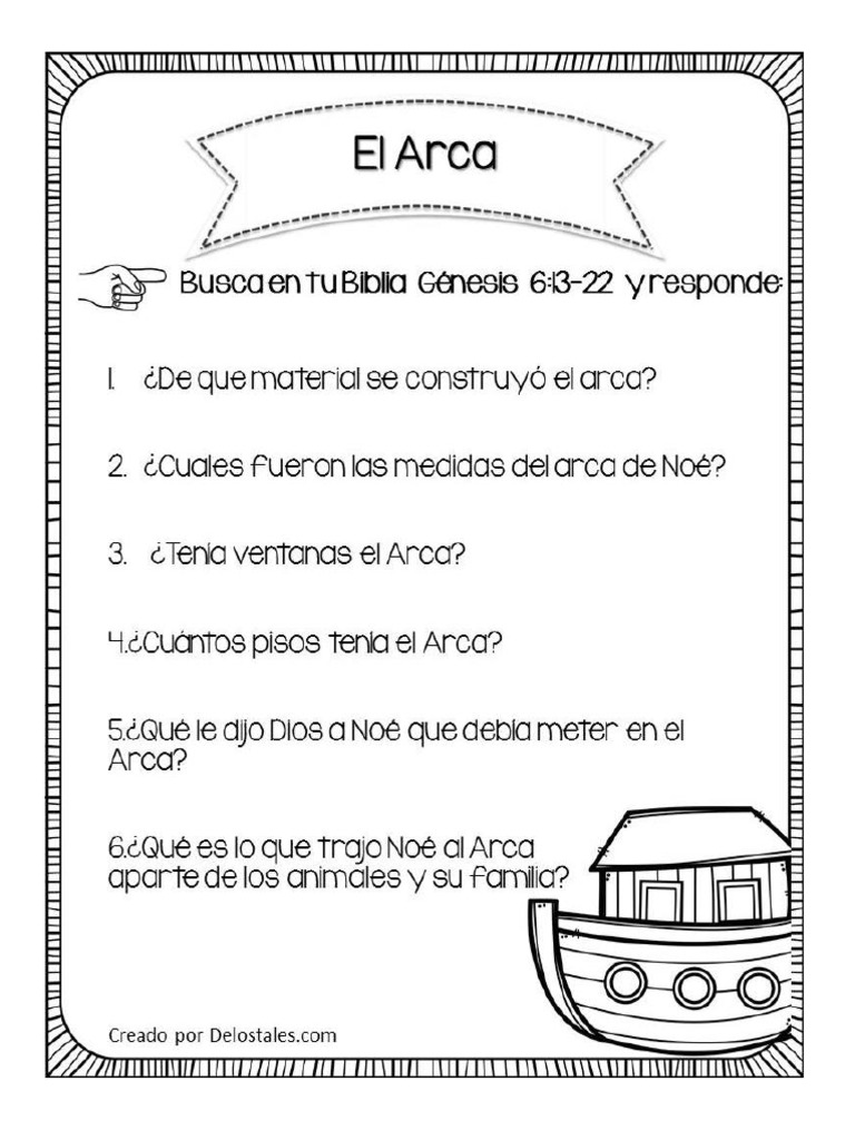 Arca de Noe - Ficha | PDF