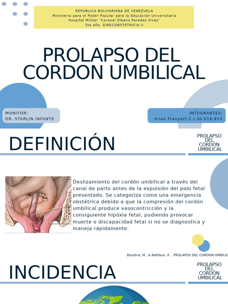 Prolapso Del Cordon Umbilical | PDF | Parto | Examen físico