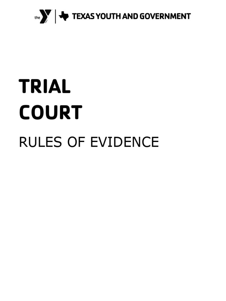 Texas Youth Court Evidence Rules 2024-2025 | PDF | Evidence (Law ...