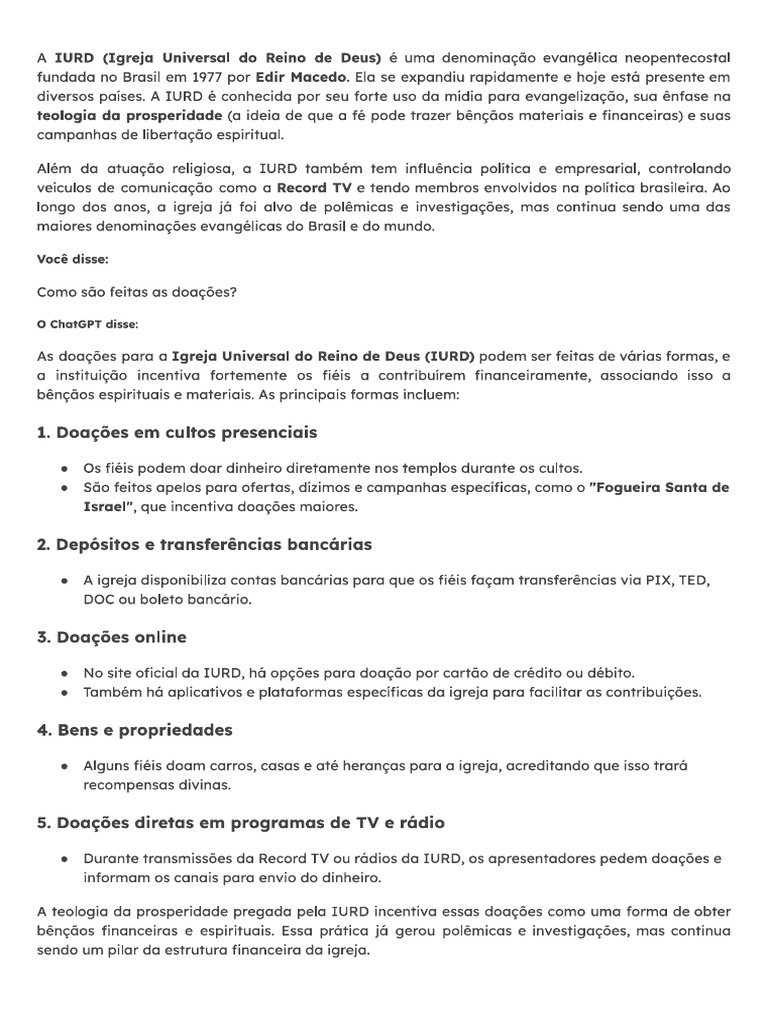 Iurd | PDF
