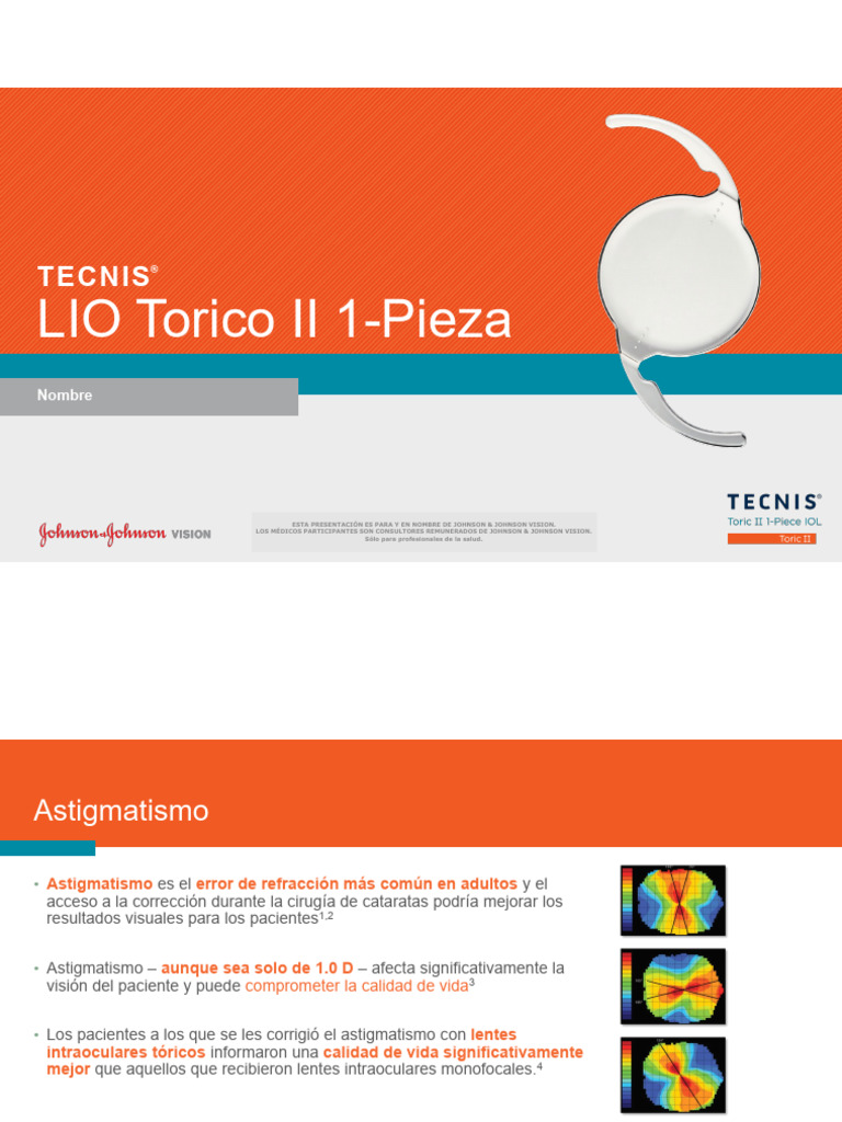 TECNIS® Torico II: Mejora Visual en Astigmatismo | PDF | Lentes ...