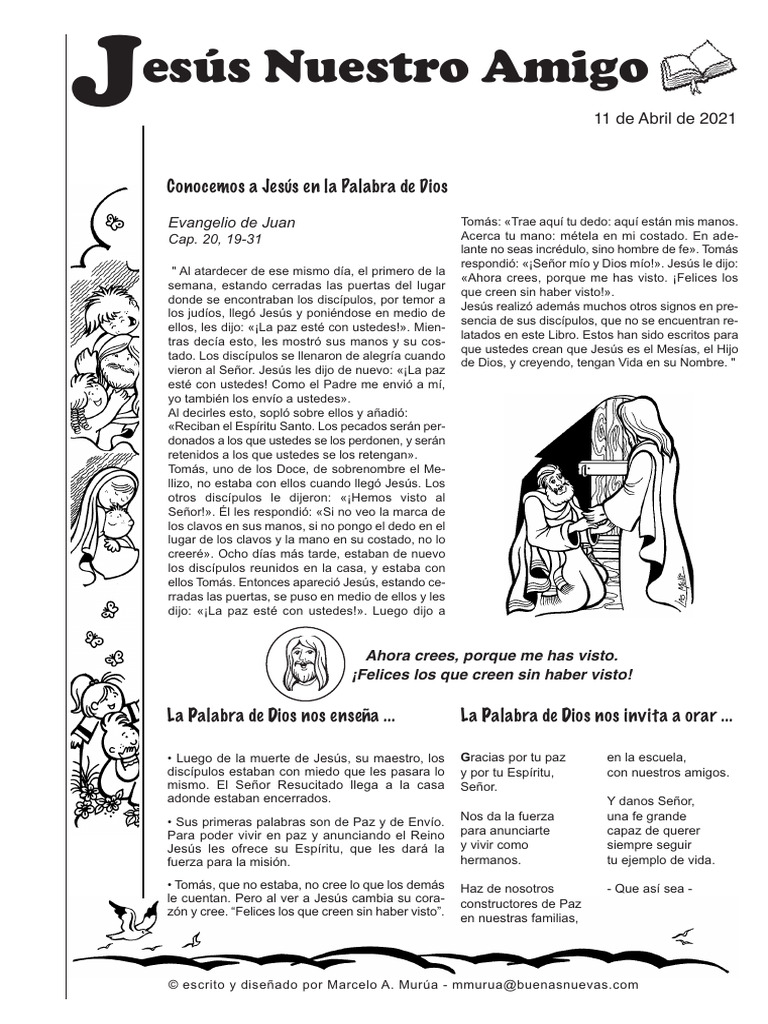 Jesus Nuestro Amigo 3ero 2024 (1) | PDF | Jesús | Oración