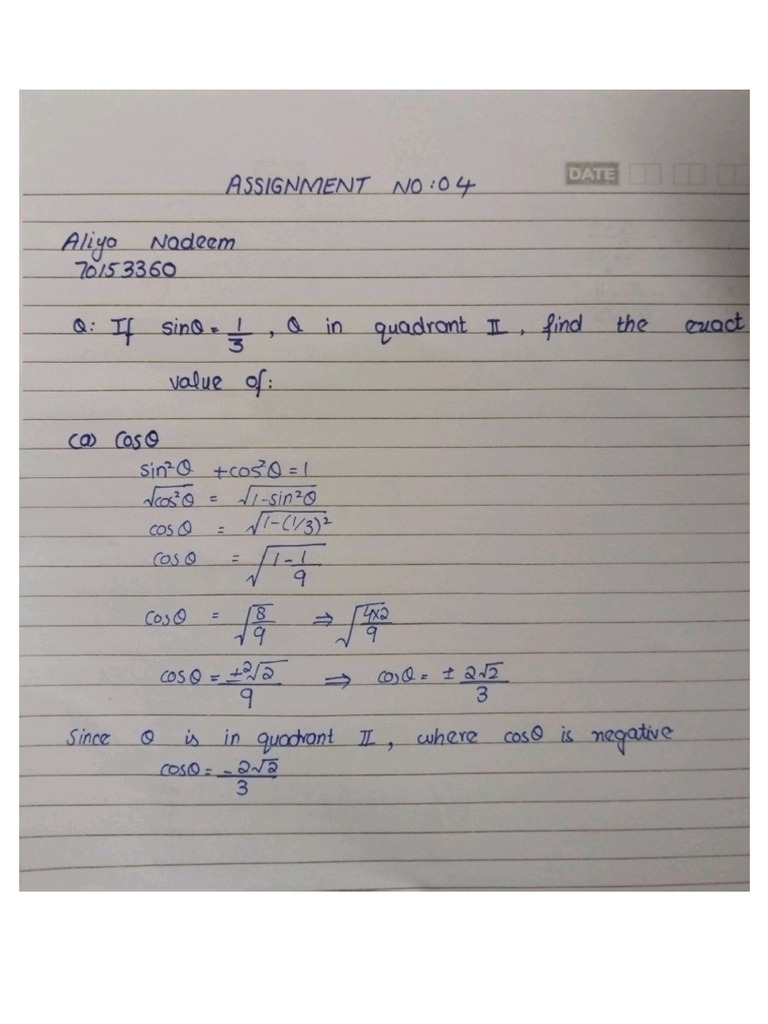 Pre Cal Assignment | PDF