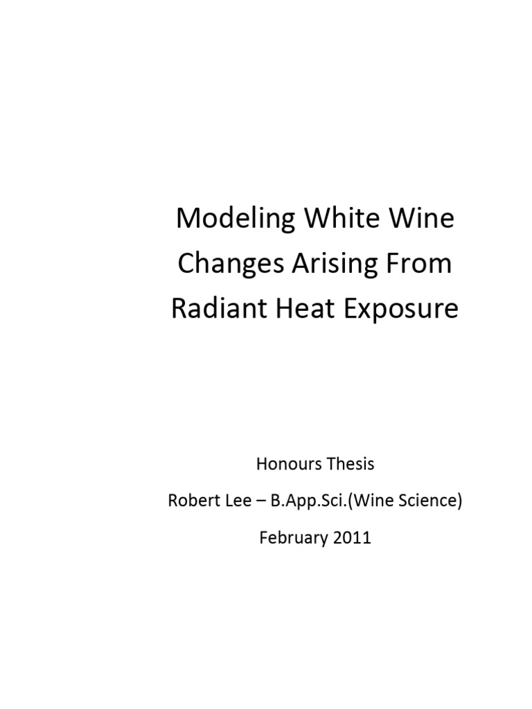 Effects of Heat on White Wine Quality | PDF | Winemaking | Sulfur Dioxide
