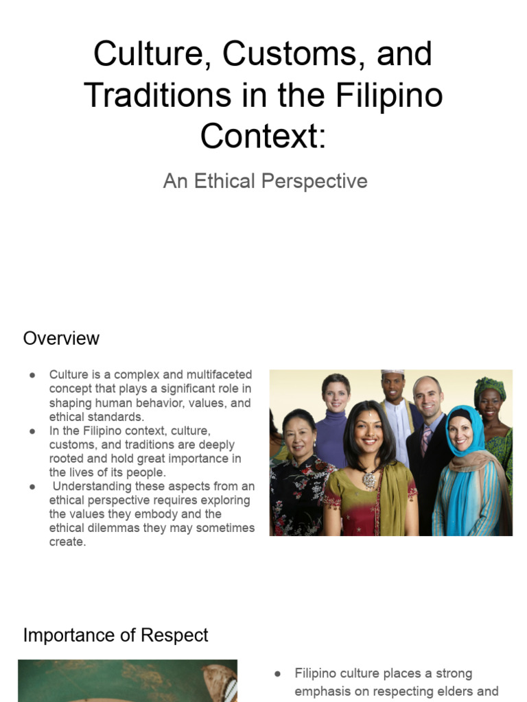 Filipino Culture: Ethics and Traditions | PDF | Traditions | Gender