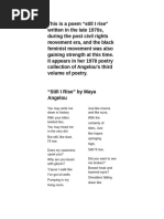 Maya Angelou Questions | PDF