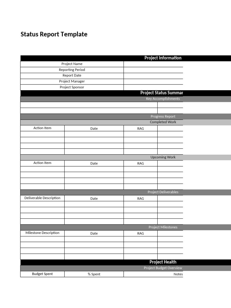 Status Report Template | PDF | Project Management