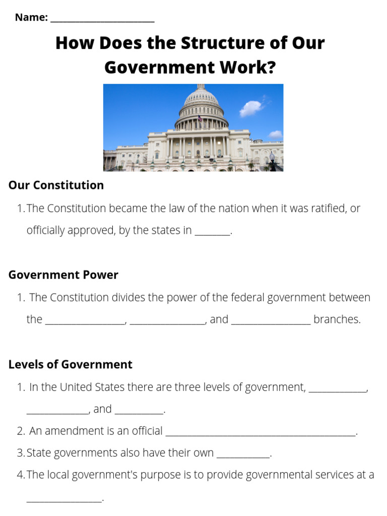 How Does The Structure of Our Government Work? | PDF | Bill (Law ...