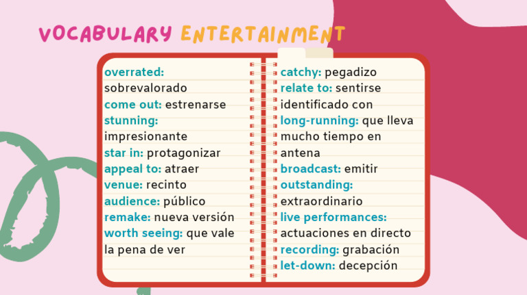 Vocabulario Esencial de Entretenimiento | PDF