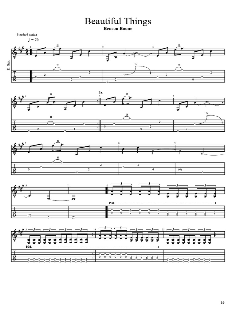 Benson Boone Beautiful Things Chords | PDF