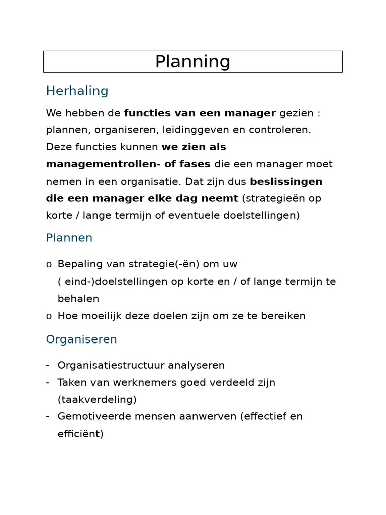 Les 7 Over Planning | PDF