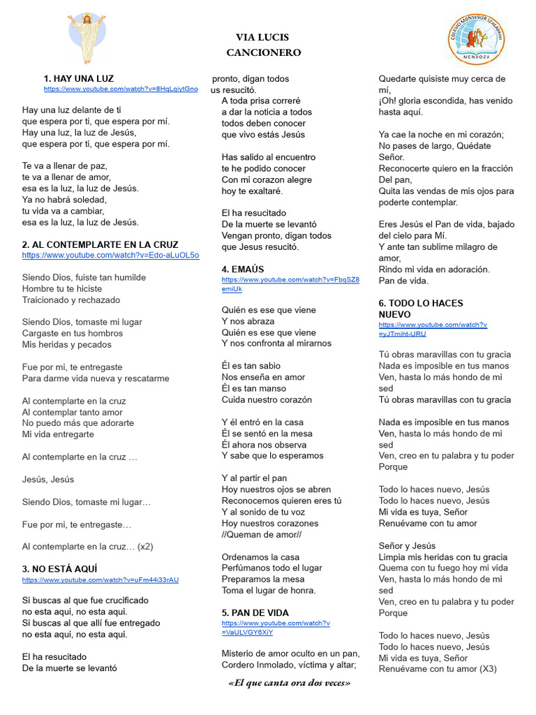 Canciones de adoración: Via Lucis | PDF | Jesús | Amor