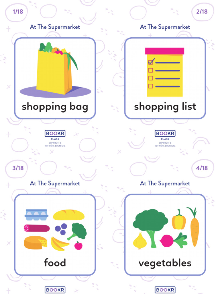 Flashcards - at The Supermarket | PDF | Supermarket | Food Industry