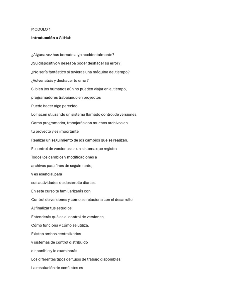 Introducción A GitHub | PDF | Control de versiones | Software