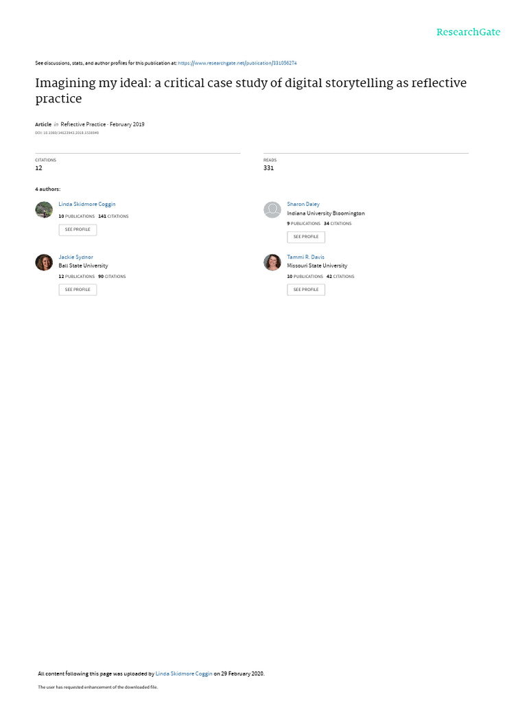 Imagining My Ideal: A Critical Case Study of Digital Storytelling As Re ...