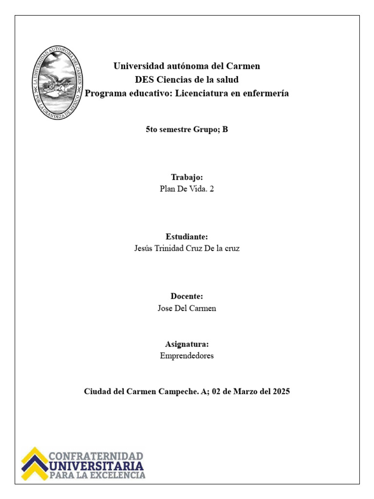 Plan de Vida Emprendedores | PDF | Educación en artes liberales