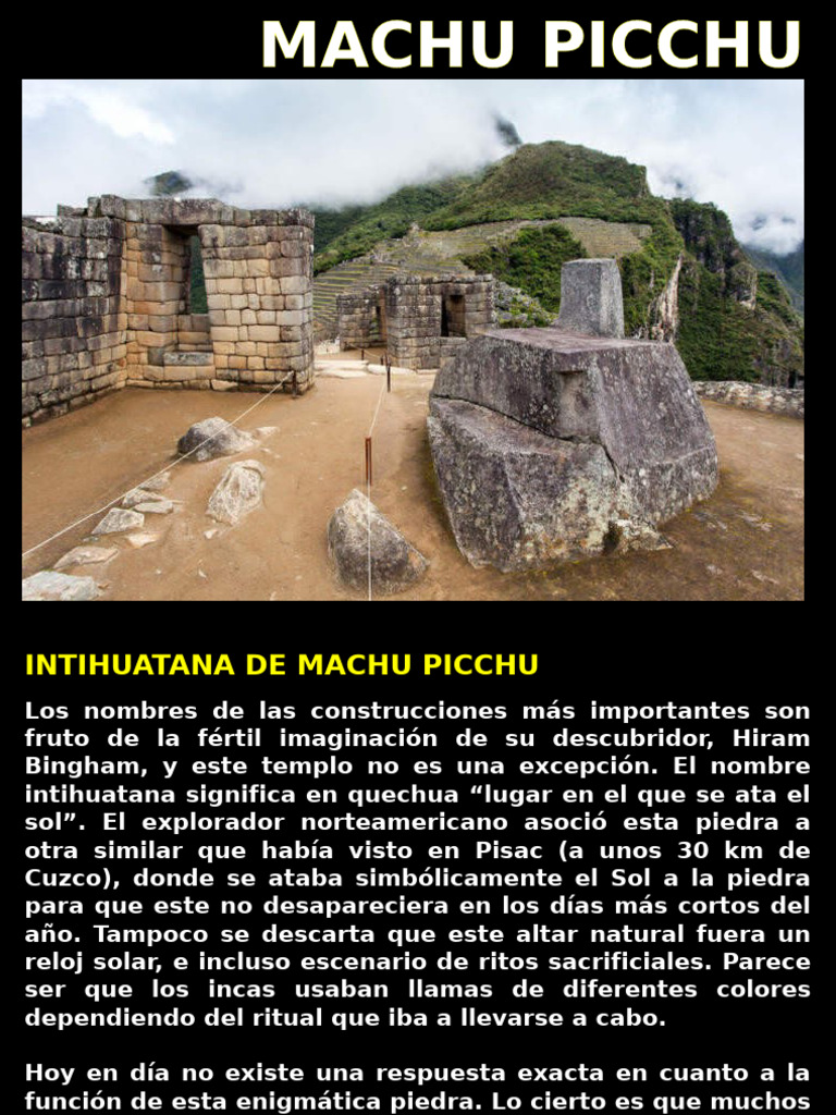 MACHU PICCHU - 8va parte | PDF