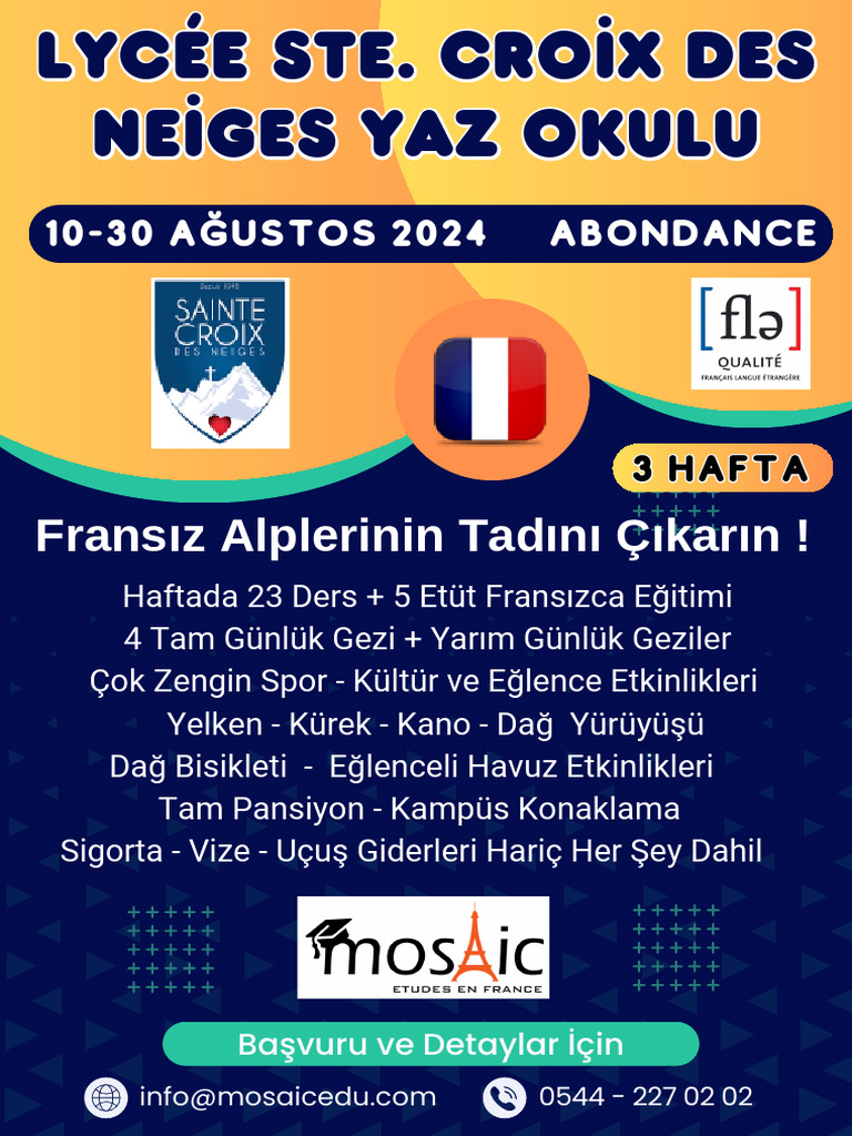 Abondance Yaz Okulu | PDF