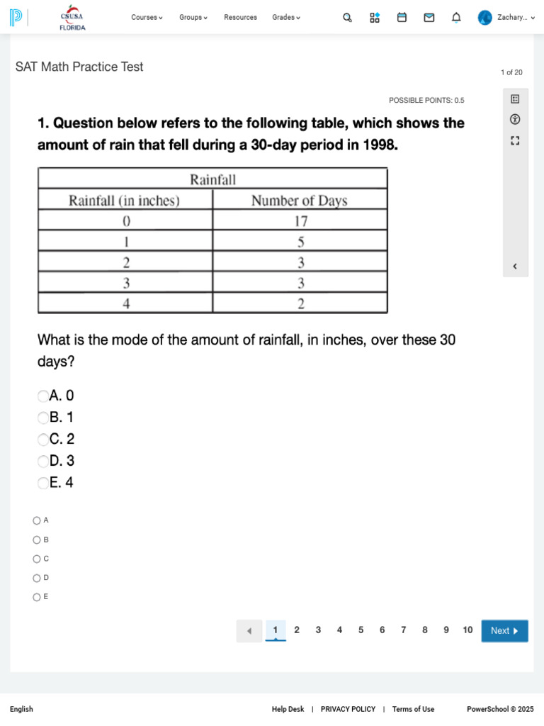 SAT Math Practice Test 1 | PDF