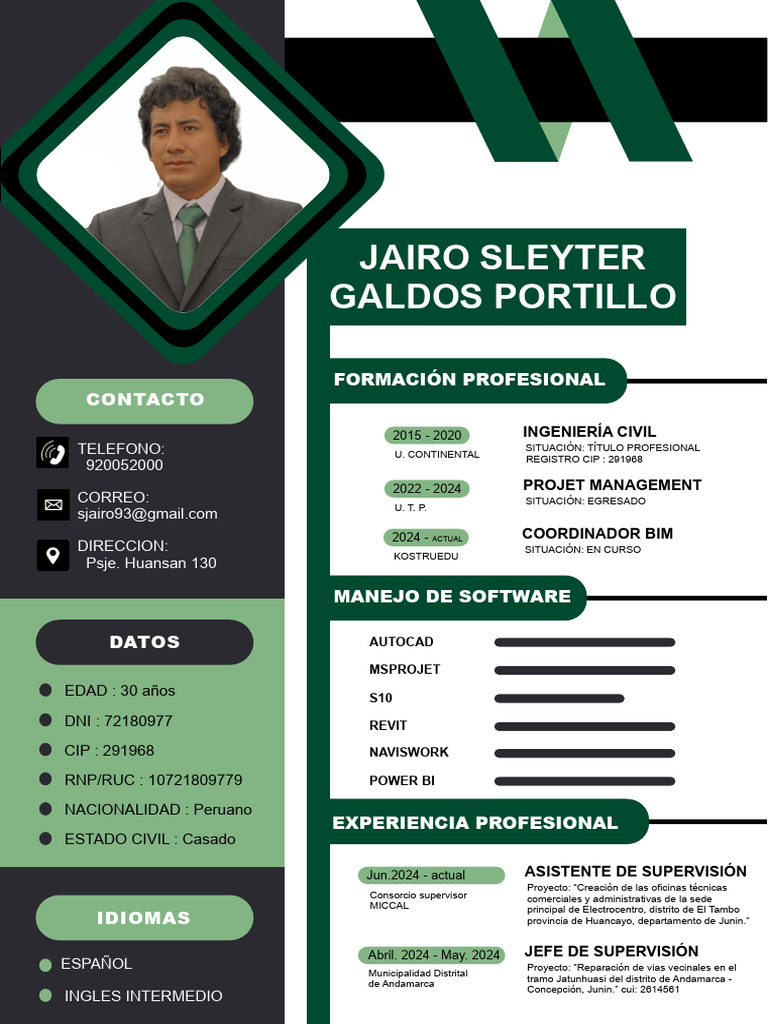CV JAIRO GALDOS PORTILLO - 2024DIC | PDF